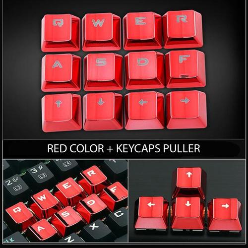 Jual ALCHA KEYCAPS MODIFIER METAL COATING WASD + ARROW RED GOLD BLUE ...