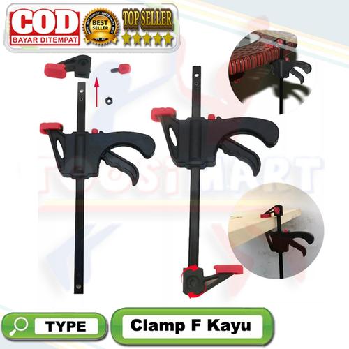 Jual F clamp Klem Kayu|Alat Penjepit Kayu||Quick release Fclamp 4-8-12 ...