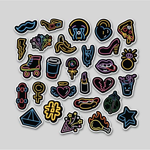 Jual STICKER NEON / STICKER PACK / STICKER HELM LAPTOP VINYL / STIKER ...