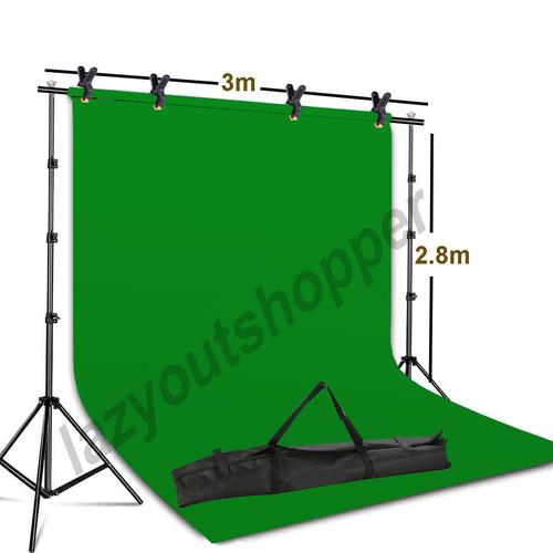 Jual Stand background dengan kain backdrop green screen - Putih ...