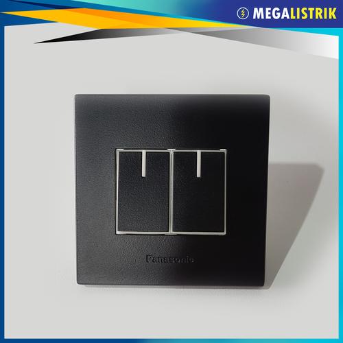 Jual Panasonic Saklar Seri / Double Style E Eco Matte Black / Hitam ...