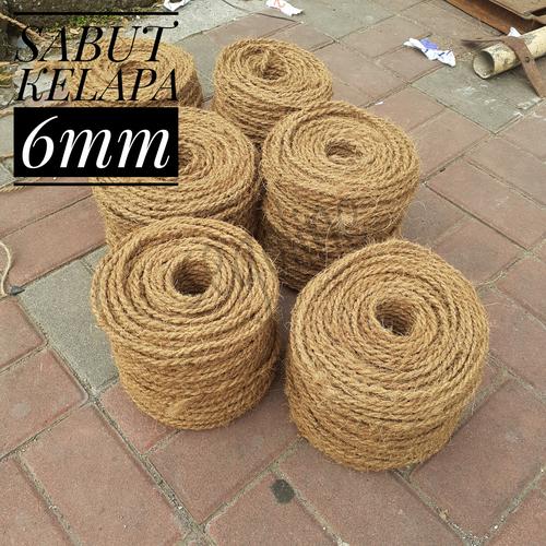 Jual TALI TAMBANG IJUK SERAT SABUT SERABUT KELAPA 6MM METERAN ALAMI ...