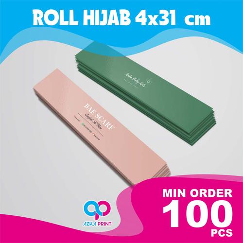 Jual Roll Hijab Custom 4x31cm/ Roller Jilbab / Label Pengikat Kerudung ...