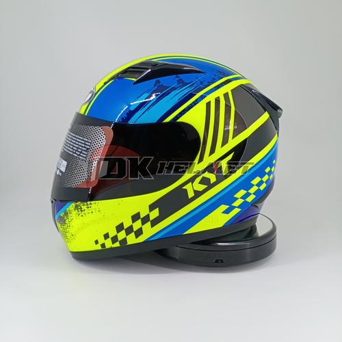 Jual Helm KYT R10 Seri 4 Yellow Fluo Blue Full Face R 10 Kuning Biru ...