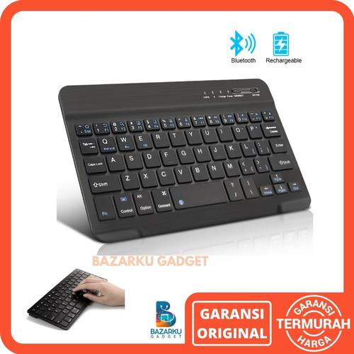 Jual Keyboard Slim Thin 9‘’ Mini Wireless Bluetooth Keyboard - putih ...