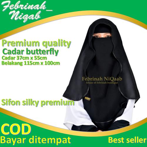 Jual Niqob cadar butterfly sifon silky premium jilbab niqab hawa cantik ...