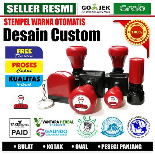 Jual Cetak Stempel Warna Otomatis Flash Desain Custom Pembeli Murah ...