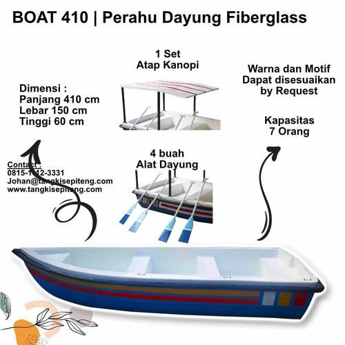 Jual BOAT 410 - PERAHU DAYUNG FIBERGLASS, PERAHU FIBER, PERAHU RESCUE ...