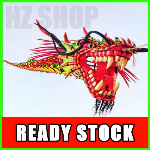 Jual Layangan Naga fullset TINGGAL TERBANG,kepala+badan naga (20pcs ...