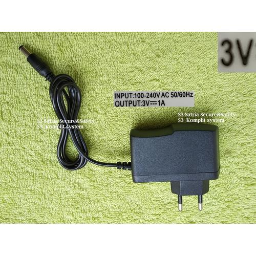 Jual adaptor 3V 1A DC Power Supply 3 volt 1000mA 3VDC adapter 1 ampere ...
