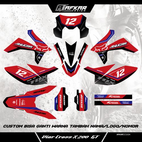 Jual DECAL VIAR CROSS X 200 GT MERAH DESIGN CUSTOM (BISA REQUEST) - Kab ...