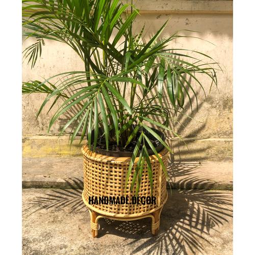 Jual Standing pot rotan / stand planter tanaman / rattan stand pot / p ...