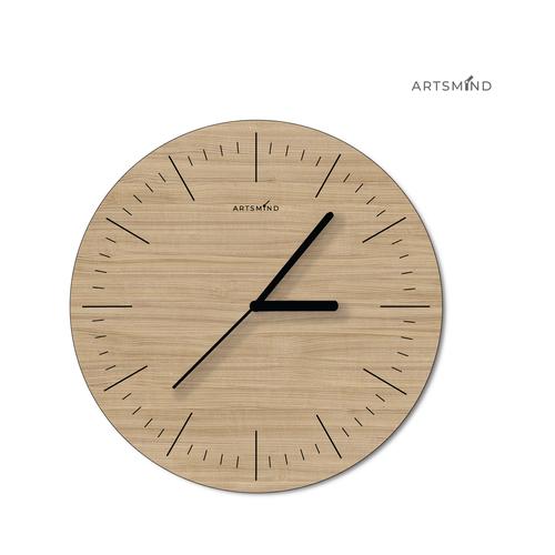 Jual Jam dinding kayu wood black garis hitam scandinavia modern ...