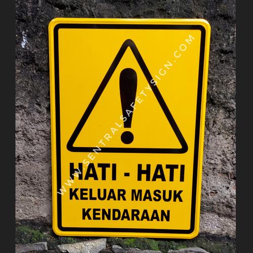 Jual RAMBU HATI-HATI KELUAR MASUK KENDARAAN 50x70CM - Jakarta Barat ...