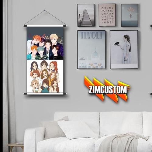 Jual Roll Banner Gantung Anime/Kpop/Foto Bisa Custom 2 Gambar Ukuran ...