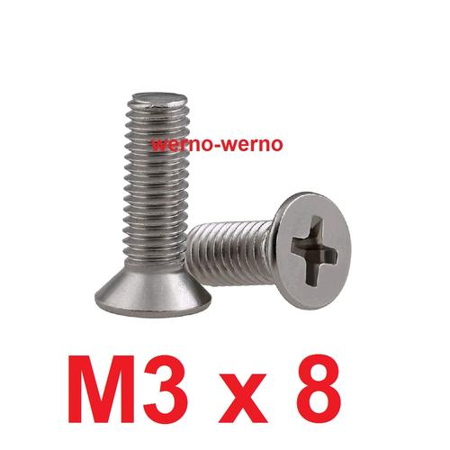 Jual Baut JF M3x8 Flat Head Stainless 3mm x 8mm Verseng CSK Sekrup M3*8 - Kota Magelang - Werno ...