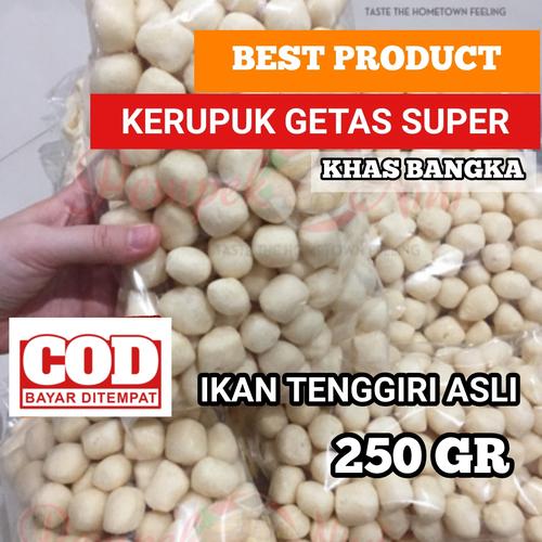 Jual Kerupuk Getas Bangka Ikan Tengiri 200 Gr / krupuk baso ikan ...