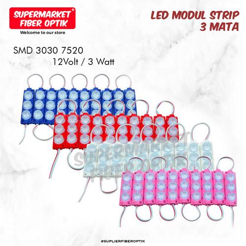 Jual Lampu LED Modul Strip 12Volt 24V 12V 0.7W 12 V 3Mata SMD 3030 12 ...