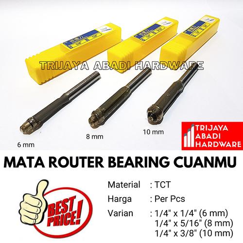 Jual Mata Router Bearing 6 mm - 8 mm - 10 mm Cuanmu / Trimmer Profil ...