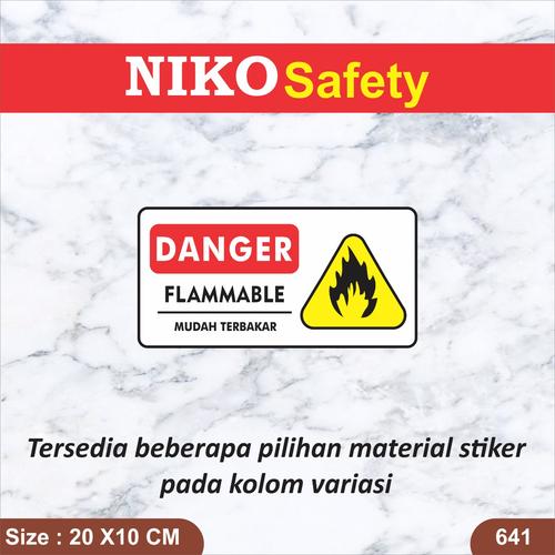 Jual Sticker Safety Sign / Sticker Danger Flammable Safety Printing ...