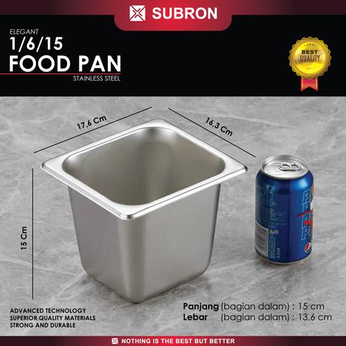 Promo SUBRON Gastronom Food Pan 1/6 Ke Dalam 15cm Wadah Penyimpan 1615 ...