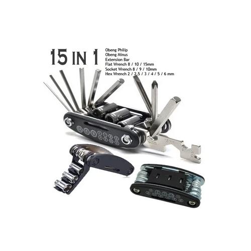 Jual Peralatan Sepeda, Motor, Mobil Toolkit 15 in 1 Multifungsi Obeng ...