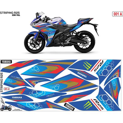 Jual Sticker Striping R25 Semi Decal - Putih merah - Kota Bandung - dn ...