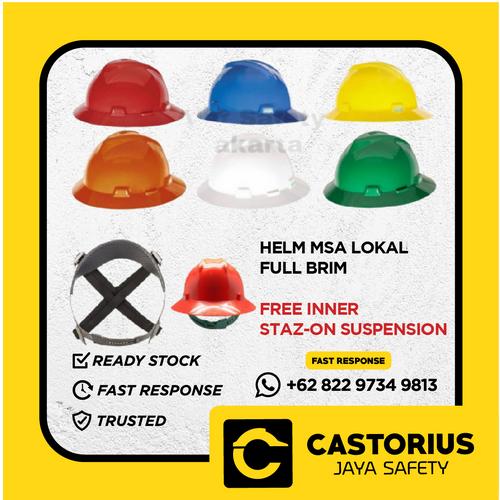 Jual HELM MSA FULL BRIM SAFETY HELMET MSA FULL BRIM INNER BIASA MSA ...