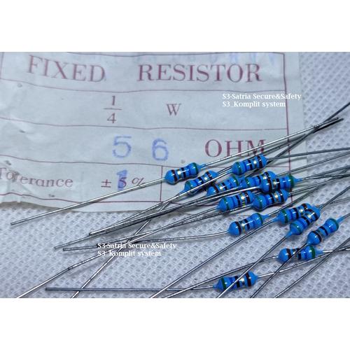 Jual Biru MF 56 ohm Resistor R 1/4 W watt Metal Film 56ohm - Jakarta ...