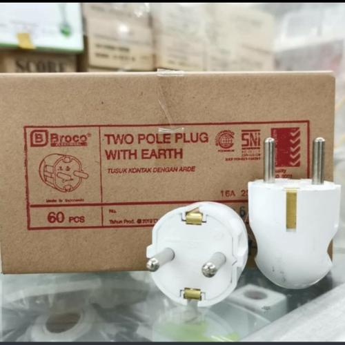 Jual Steker Arde Broco Bulat / Colokan Bulat Putih Broco Colokan ...