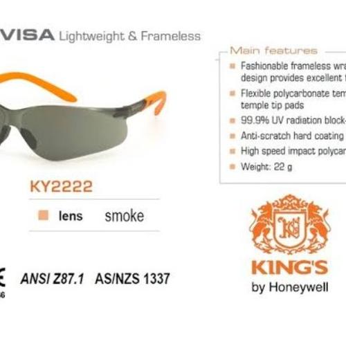 Jual kacamata kings KY 2222 hitam/safety glasses kings KY 2222 - Kota ...