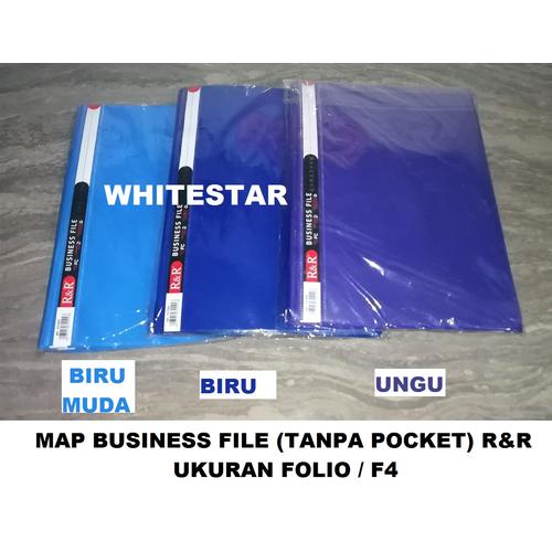 Jual map plastik business file / acco tanpa kantong r&r ukuran folio ...