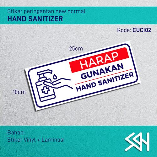 Jual Sticker Stiker Peringatan New Normal CUCI TANGAN DENGAN HAND ...