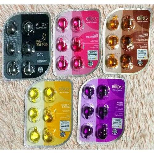 Jual Ellips Hair Vitamin Elips Vitamin Rambut Sachet Isi 6 Capsule ...