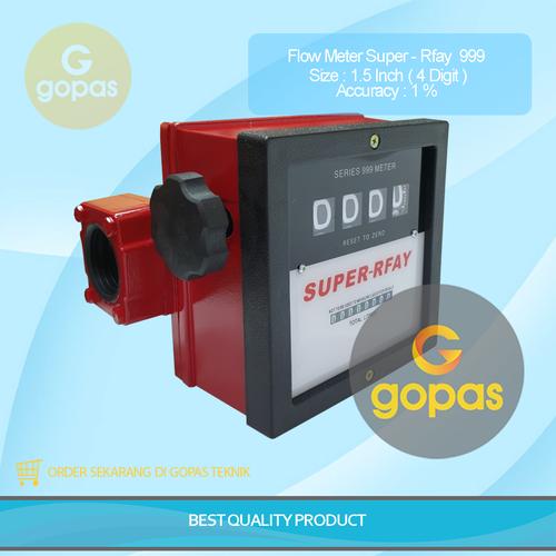 Jual Flow Meter SUPER-RFAY 1.5 Inch 4 Digit Flow Meter minyak solar ...
