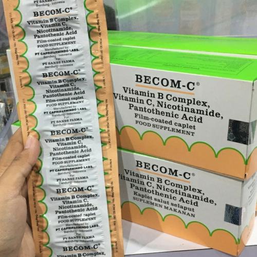Jual Becom C Multivitamin & Vit C 500mg 1 strip (10 kaplet) - Jakarta ...