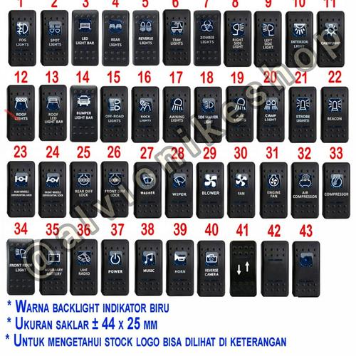 Jual ARB Rocker Switch 5 PIN For Jeep - Ford - Kijang - Jimny - Opel ...
