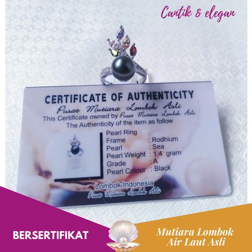 Jual CINCIN MUTIARA LOMBOK ASLI AIR LAUT HITAM GRADE A MULUS ...