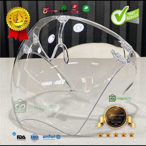 Jual face shield kacamata blocc acrylic / APD faceshield New Premium ...