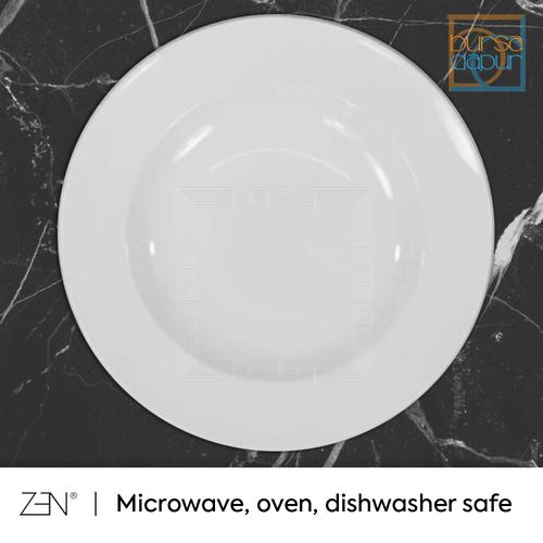 Jual Zen Essential Rim White Pasta Plate Large 28 cm (PS-28) - Piring ...