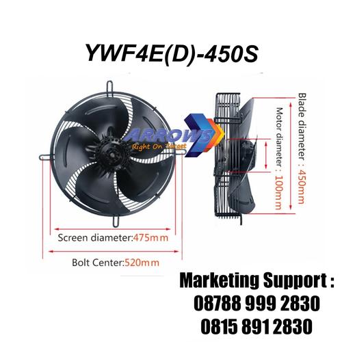 Jual Axial Fan 18 inch Fan Condensor 18 inch 380v Fan Chiller 18 inch ...