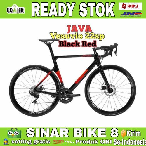 Jual Sepeda ROADBIKE JAVA VESUVIO 22 so 105 CARBON - Hitam - merah ...