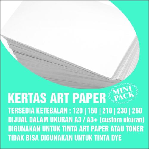 Jual Kertas Art Paper A3 / A3+ 230 gsm minipack isi 100 lembar / pak ...