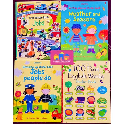 Jual USBORNE STICKER BOOK BUKU STIKER EDUKASI TODDLER BOOK KUMON ...