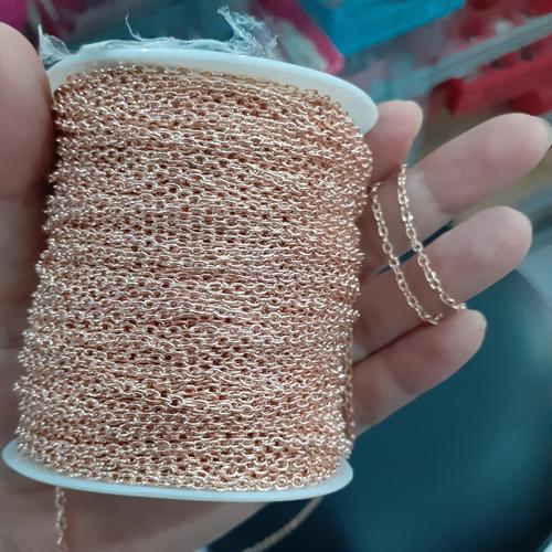 Jual 3 METER IRON CHAIN RANTAI NURI KECIL 3MM BAHAN CRAFT - ROSE GOLD ...