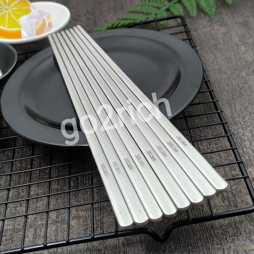 Jual sumpit stainless steel sus 304 Pipih Flat Makan Chopsticks Korea ...
