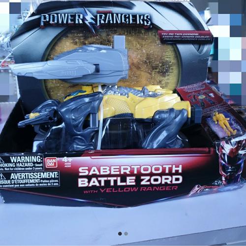 Jual Bandai Power Rangers Sabertooth Battle Zord With Yellow Ranger ...
