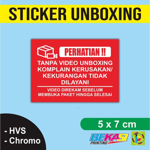 Jual Sticker Peringatan Video Unboxing Stiker Paket Pengiriman 5x7 cm ...