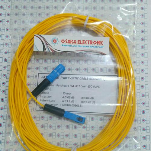 Jual Kabel Optic Indihome kuning SC-SC 15 meter standart Telkom - Kota ...