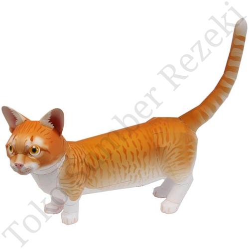 Jual Patung Kucing Munchkin Cat Papercraft Puzzle 3D Paper Craft Mainan ...